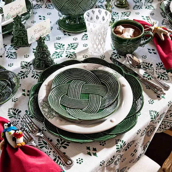 JULISKA Le Panier Mystic Knot Dessert/salad Plate - Basil