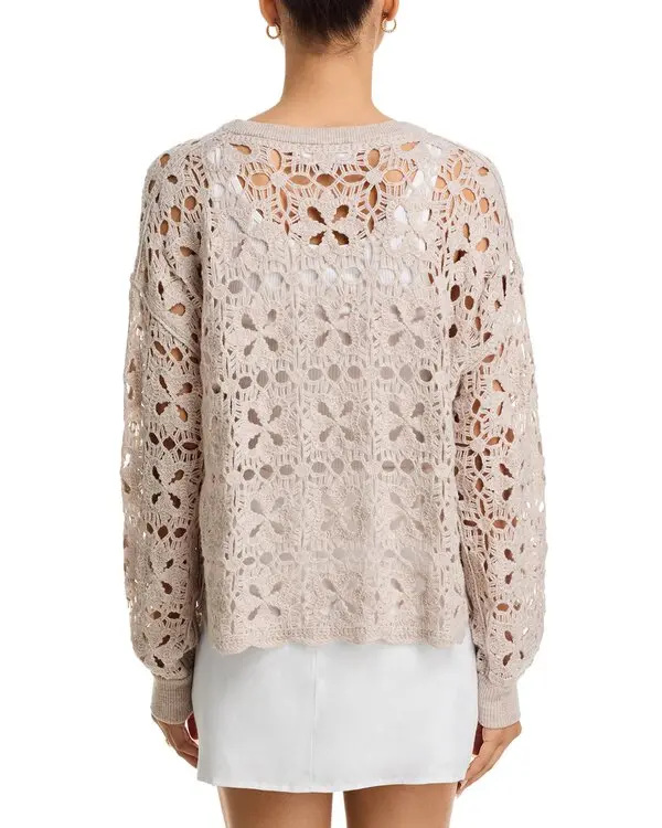 Bella Dahl Crochet Crewneck Sweater