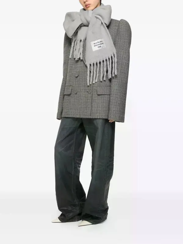 Acne Studios Fringed Scarf - Grey