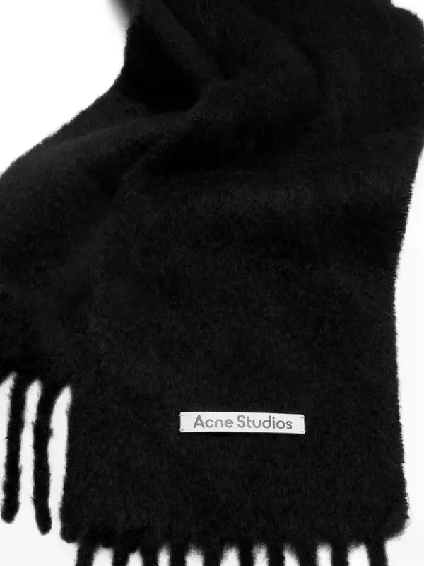 Acne Studios Fringed Scarf - Black