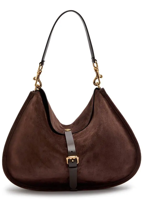 Etro Pony Xl Suede Tote Bag - Brown