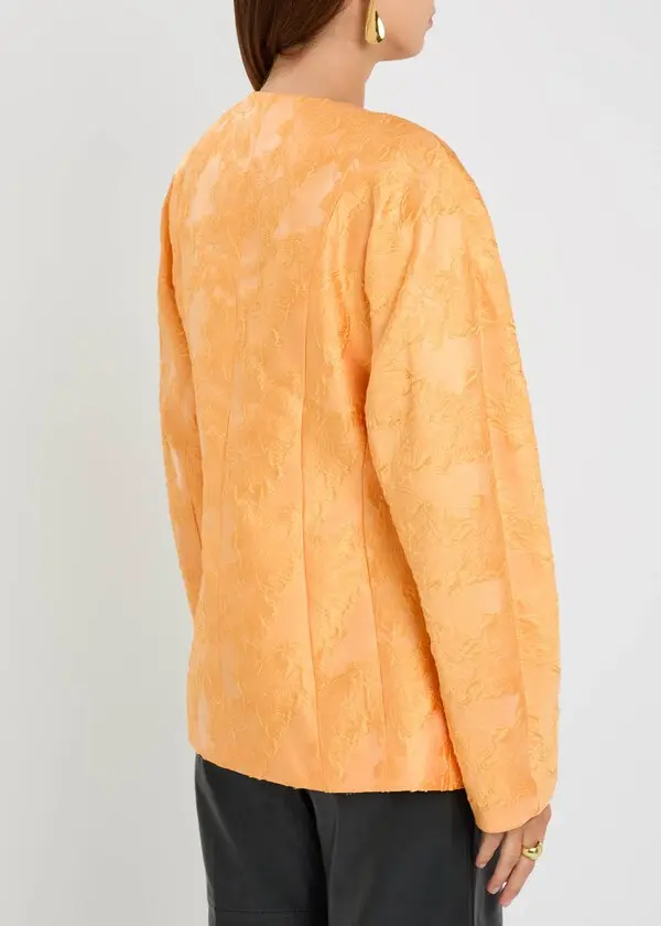 SISTER JANE Floral-jacquard Cloqué Blazer