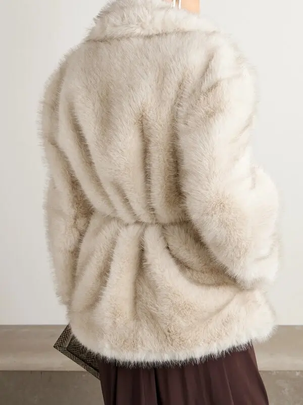 Sportmax Rosaria Belted Plush Jacket