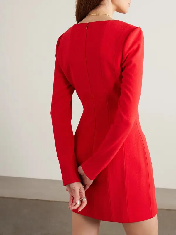 Rebecca Vallance Cameron Crepe Mini Dress With Buttons