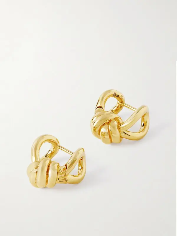 Bottega Veneta Knot Earrings - Gold