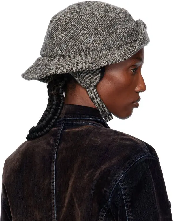 OPEN YY Detachable Ear Flaps Bucket Hat - Charcoal | Editorialist
