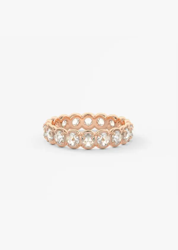 FRANK DARLING The Meringue Rose Cut Diamond Eternity Ring - Yellow Gold