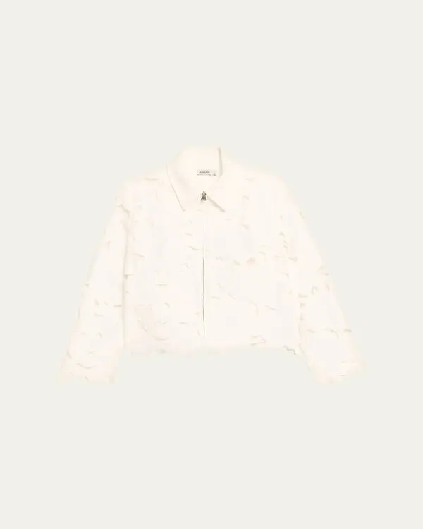 Simkhai Floral Cut-out Jacket - White