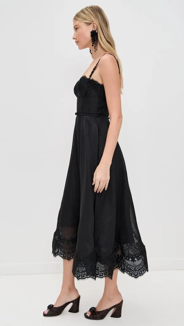 shona joy eloise lace up midi dress Eloise Lace Up Midi Dress Caramel By Shona Joy for SALE