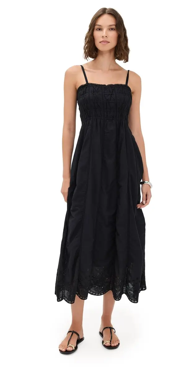 Z Supply Cotton Lace-trimmed Midi Dress