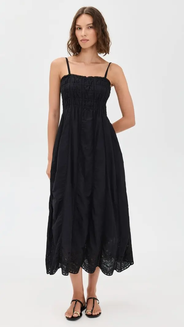 Z Supply Cotton Lace-trimmed Midi Dress