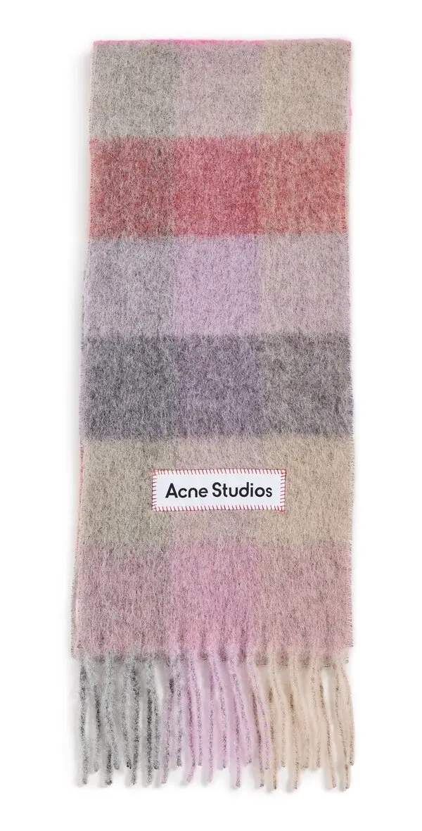 Acne Studios Vally Solid Scarf - Fuchsia/lilac/pink