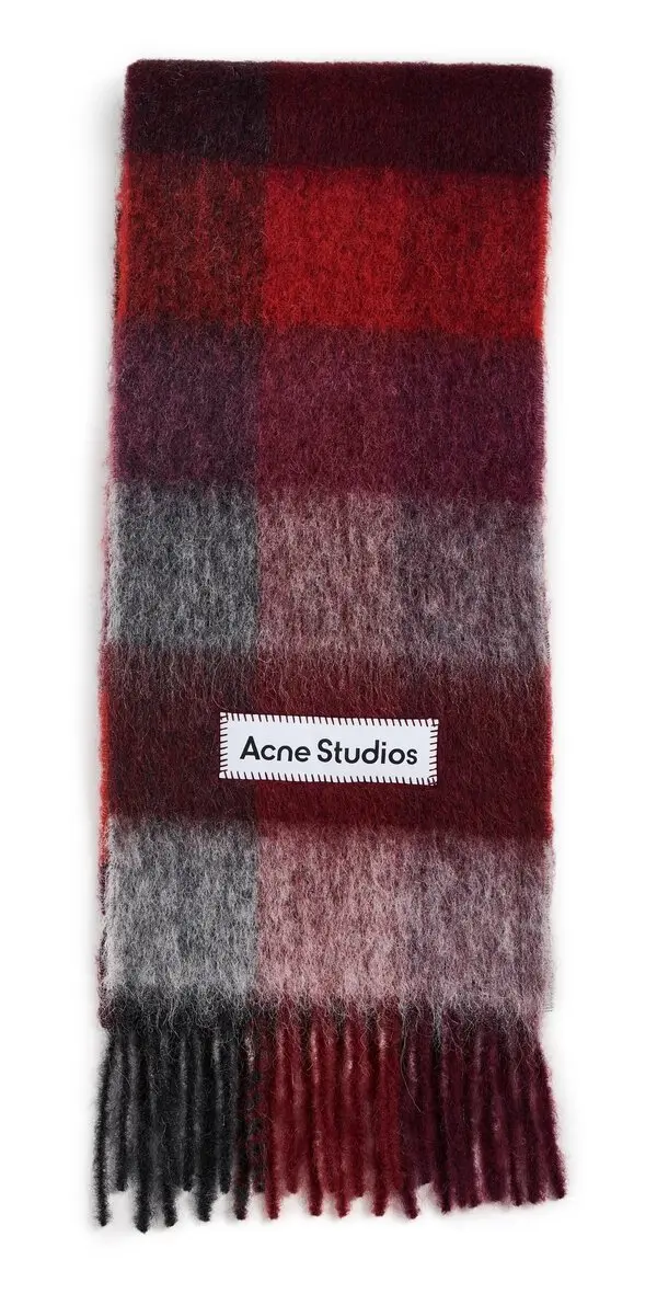Acne Studios Vally Solid Scarf - Red/black