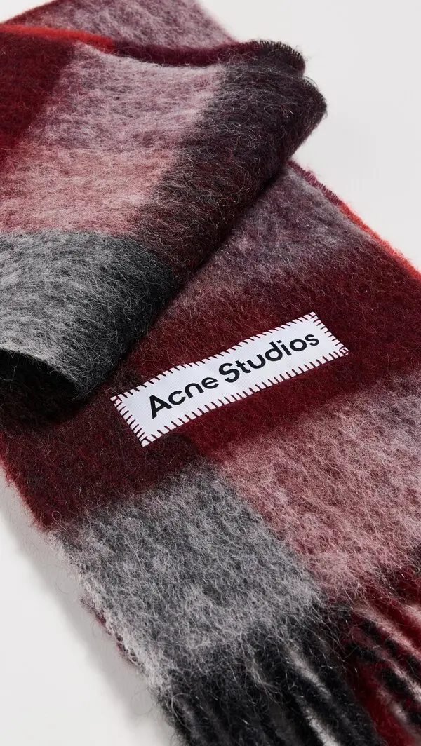 Acne Studios Vally Solid Scarf - Red/black