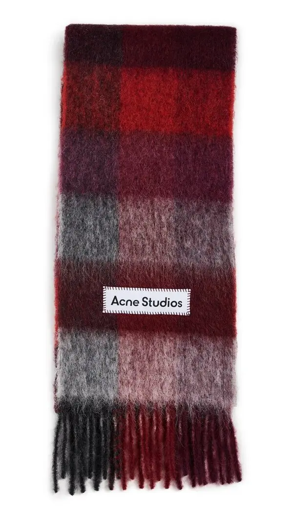 Acne Studios Vally Solid Scarf - Red/black