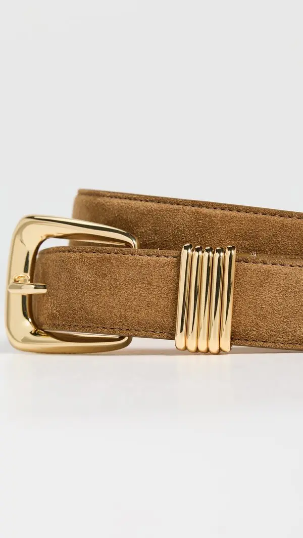 Veronica Beard Suede Harness Belt With Gold-tone Hardware