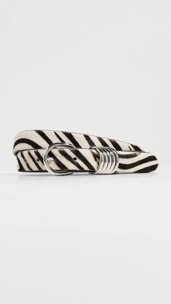 Anderson's Slim Print Pony Hair Leather Belt