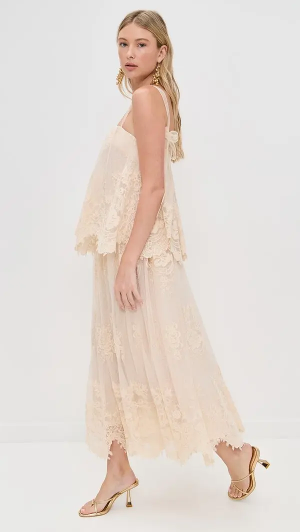 Zimmermann Hypnotic Lace Midi Dress - Cream | Editorialist