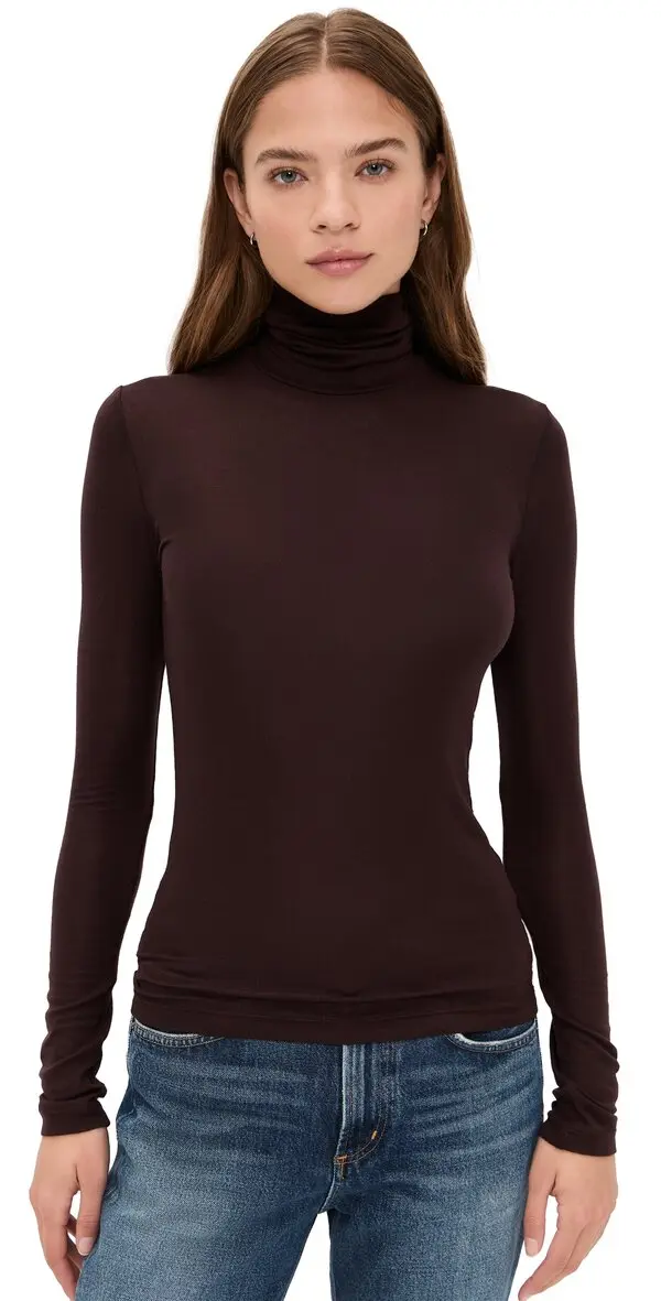 AGOLDE Pascale Turtleneck Top - Root