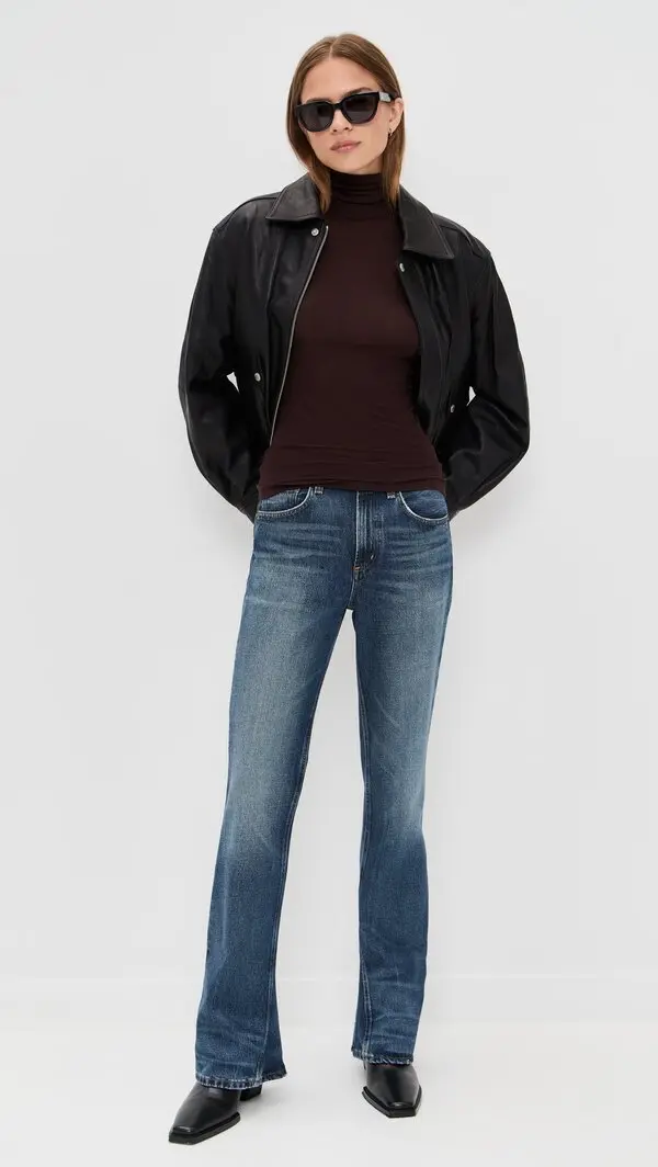 AGOLDE Pascale Turtleneck Top - Root