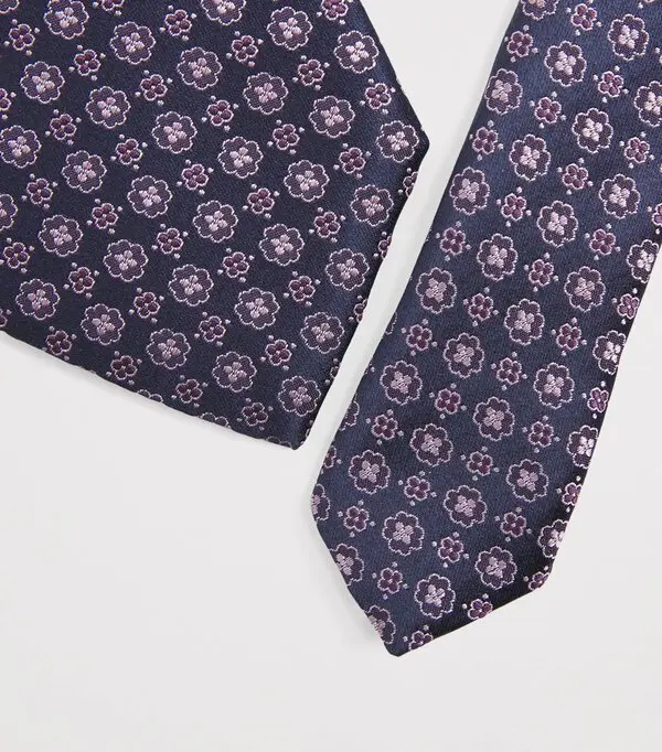 Eton Silk Floral Neck Tie