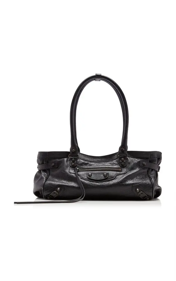 Balenciaga Le City East West Leather Bag - Black