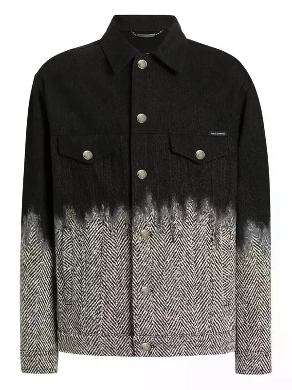 Dolce & Gabbana Herringbone-pattern Denim Jacket