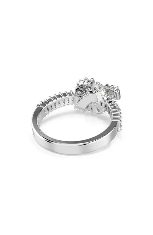 SWAROVSKI Matrix Knot Ring - White/silver