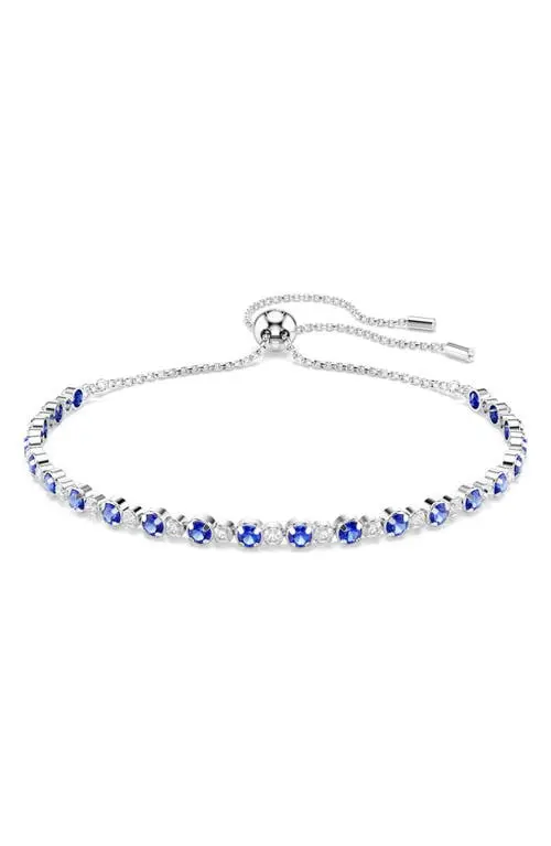 SWAROVSKI Matrix Slider Tennis Bracelet - Blue/silver