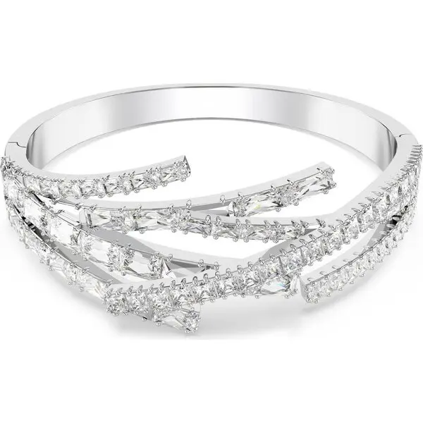 SWAROVSKI Matrix Bangle Bracelet - White/silver