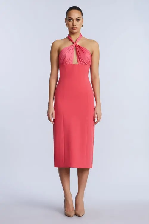 Bcbgmaxazria Stretch Crepe Midi Dress