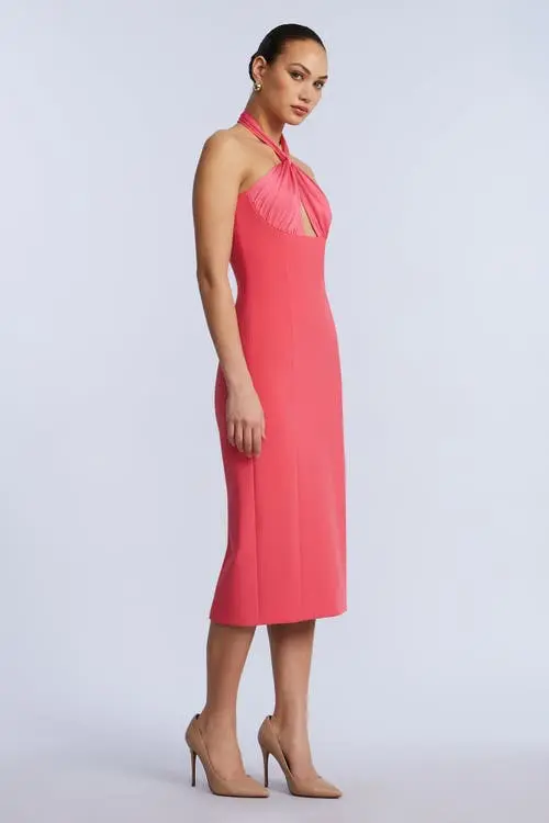 Bcbgmaxazria Stretch Crepe Midi Dress