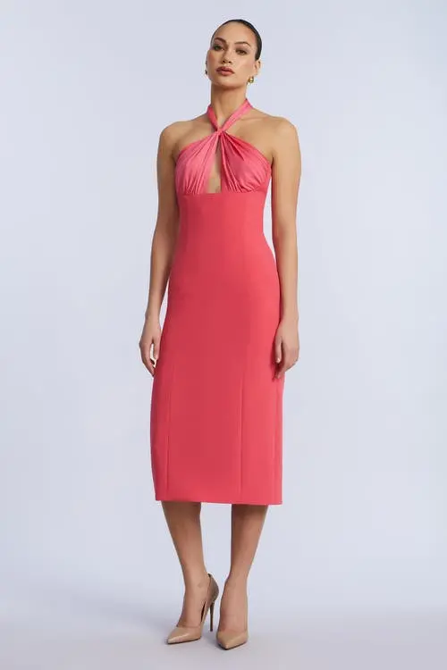 Bcbgmaxazria Stretch Crepe Midi Dress