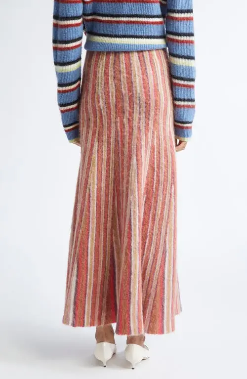ZANKOV Zander Stripe Mohair & Alpaca Blend Sweater Skirt