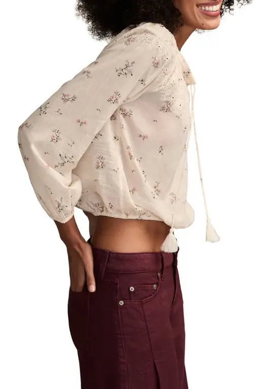 Lucky Brand Embroidered Peasant Top