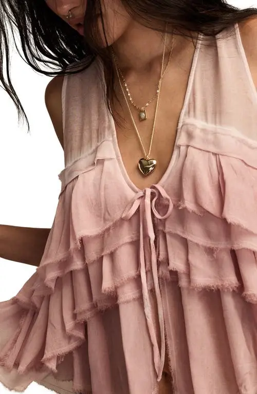 Lucky Brand Flyaway Ruffle Tank Top