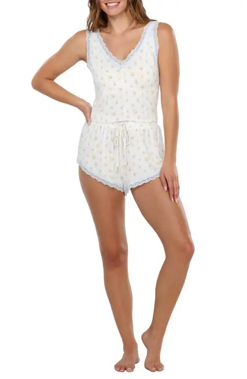 Honeydew Intimates Mellow Out Lace Trim Pajamas - Dandelions