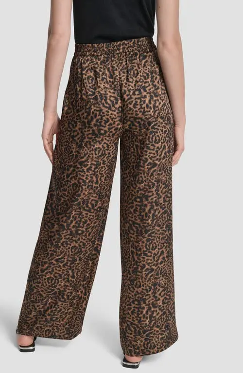 Dkny Cheetah Print Wide Leg Pants