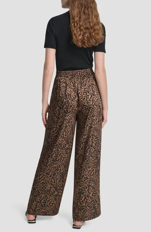 Dkny Cheetah Print Wide Leg Pants
