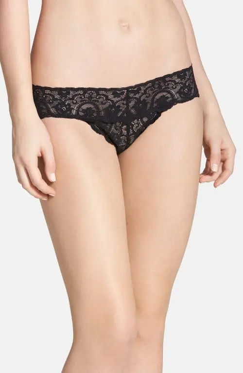 Commando Tulip' Lace Thong - Black