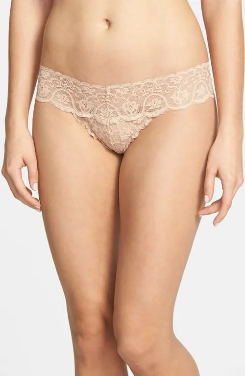 Commando Tulip' Lace Thong - True Nude