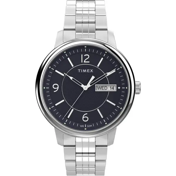 Timex® Chicago Stainless Steel Bracelet Watch - Black