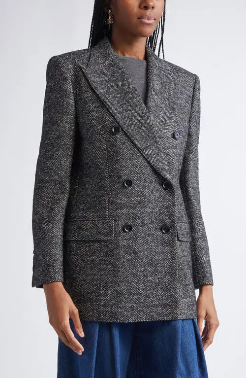 Dolce & Gabbana Double-breasted Herringbone Blazer