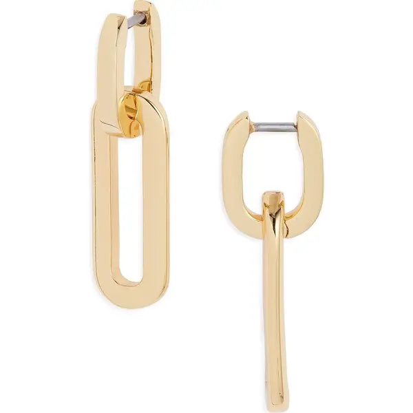 Jenny Bird Teeni Detachable Link Huggie Hoop Earrings - High Polish Gold