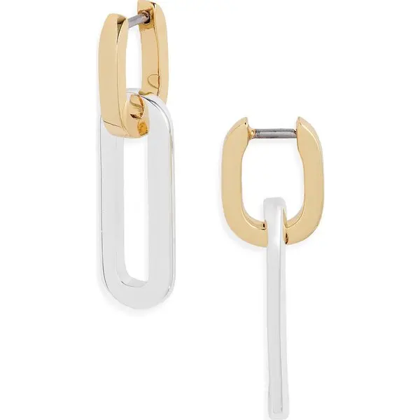 Jenny Bird Teeni Detachable Link Huggie Hoop Earrings - Two-tone