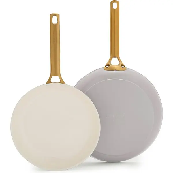 GREENPAN Reserve Set Of 2 Ceramic Nonstick Frying Pans - Taupe