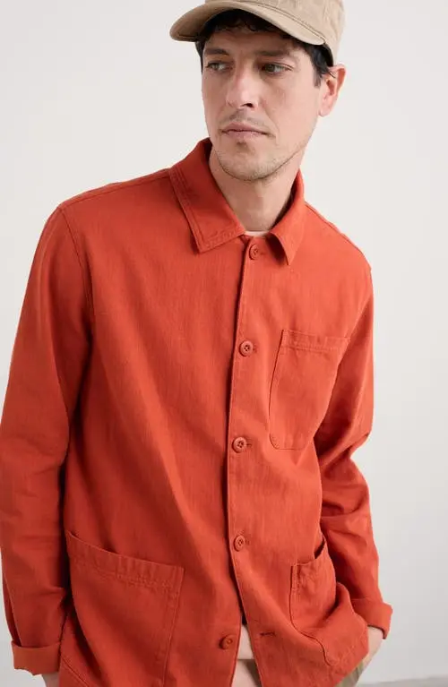 SEASALT CORNWALL Well Wright Organic Cotton & Linen Shirt Jacket - Jasper