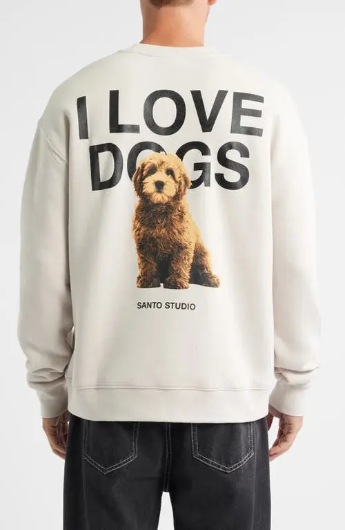 SANTO STUDIO I Love Dogs Graphic Sweatshirt