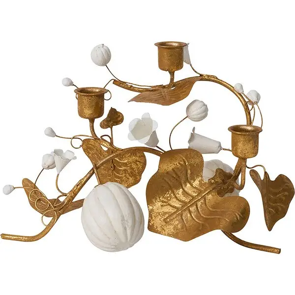 JULISKA Forest Walk Pumpkin Vine Triple Candleholder - Gold