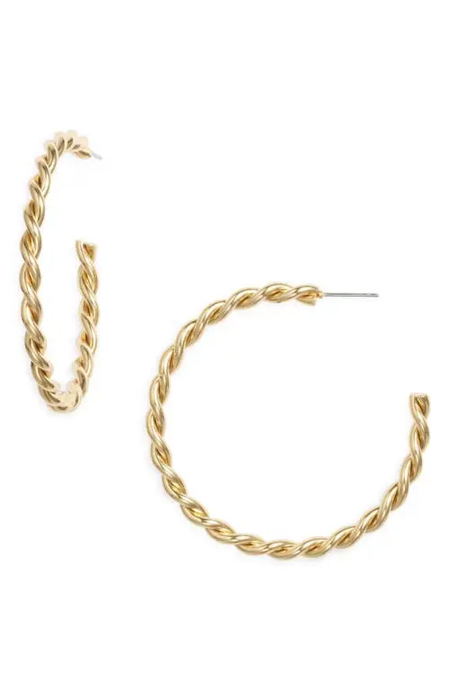 FRASIER STERLING Twisted Hoop Earrings - Gold